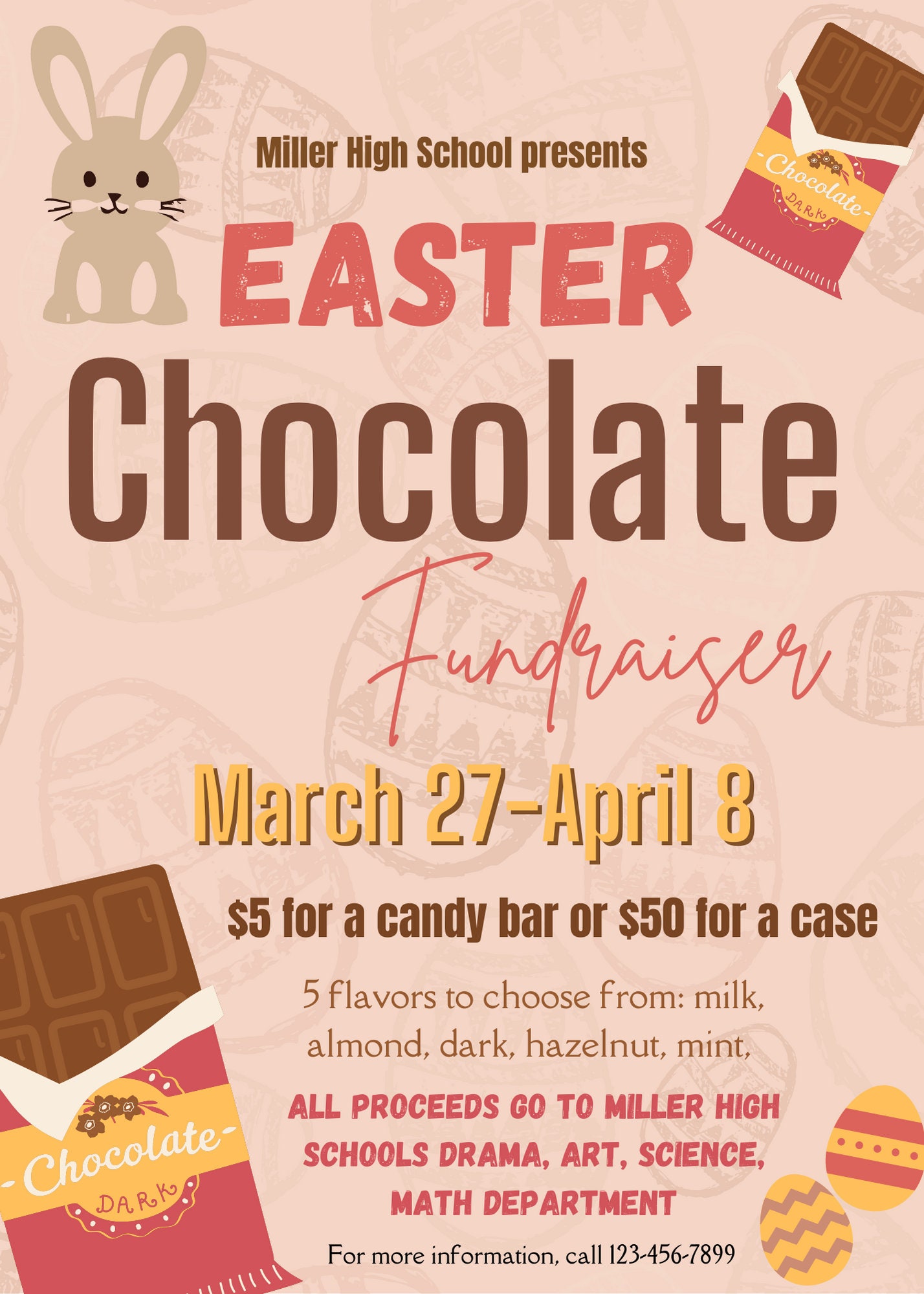 Easter Chocolate Fundraiser Flyer Template | Easter Fundraiser Flyer ...