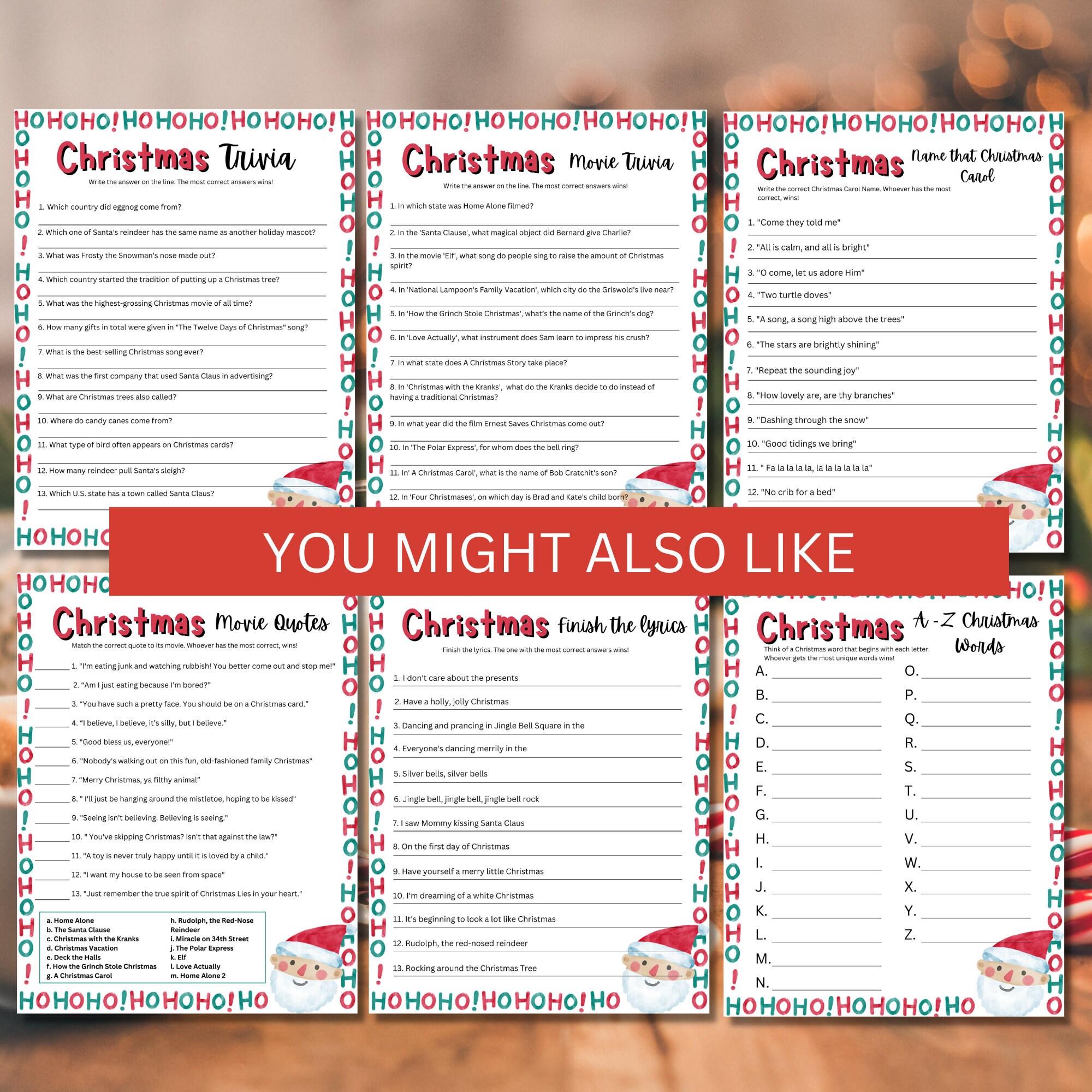 Christmas Movie Quotes| Christmas Games | Family Christmas Games | Fun ...