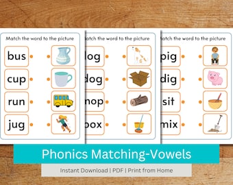 Phonics Worksheets CVC Short Vowels sentence Building kindergarten ...