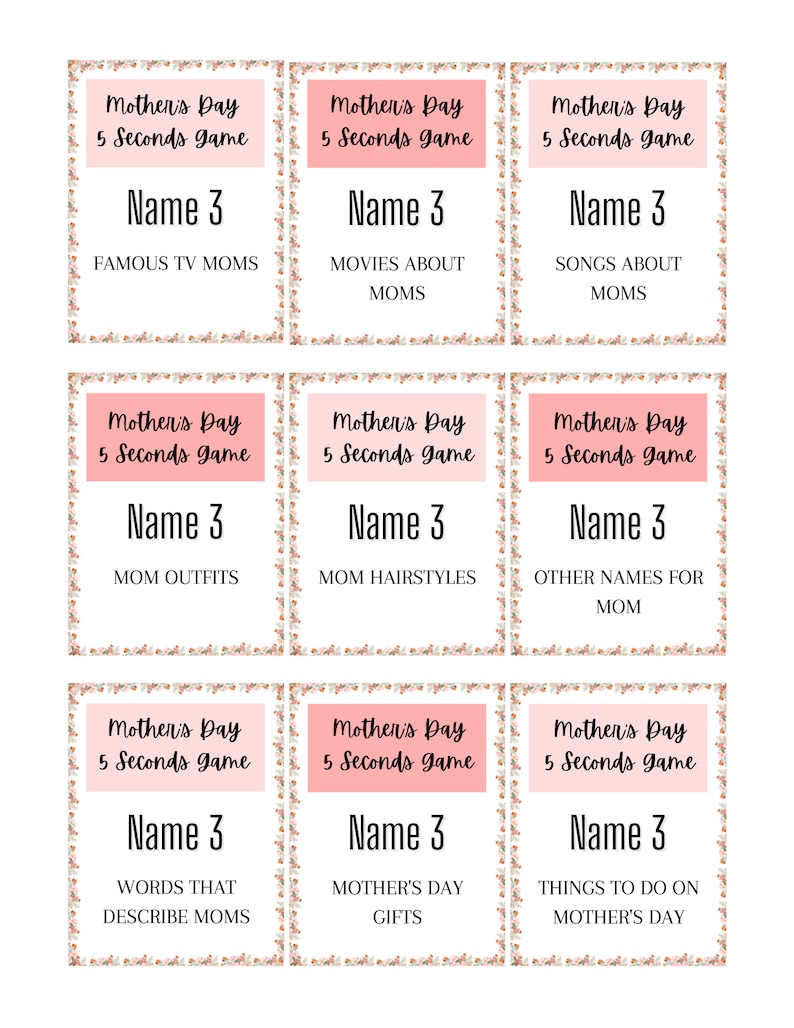 Fun Mother's Day Game Bundle | Mothers Day Game Bundle | Mother's Day ...