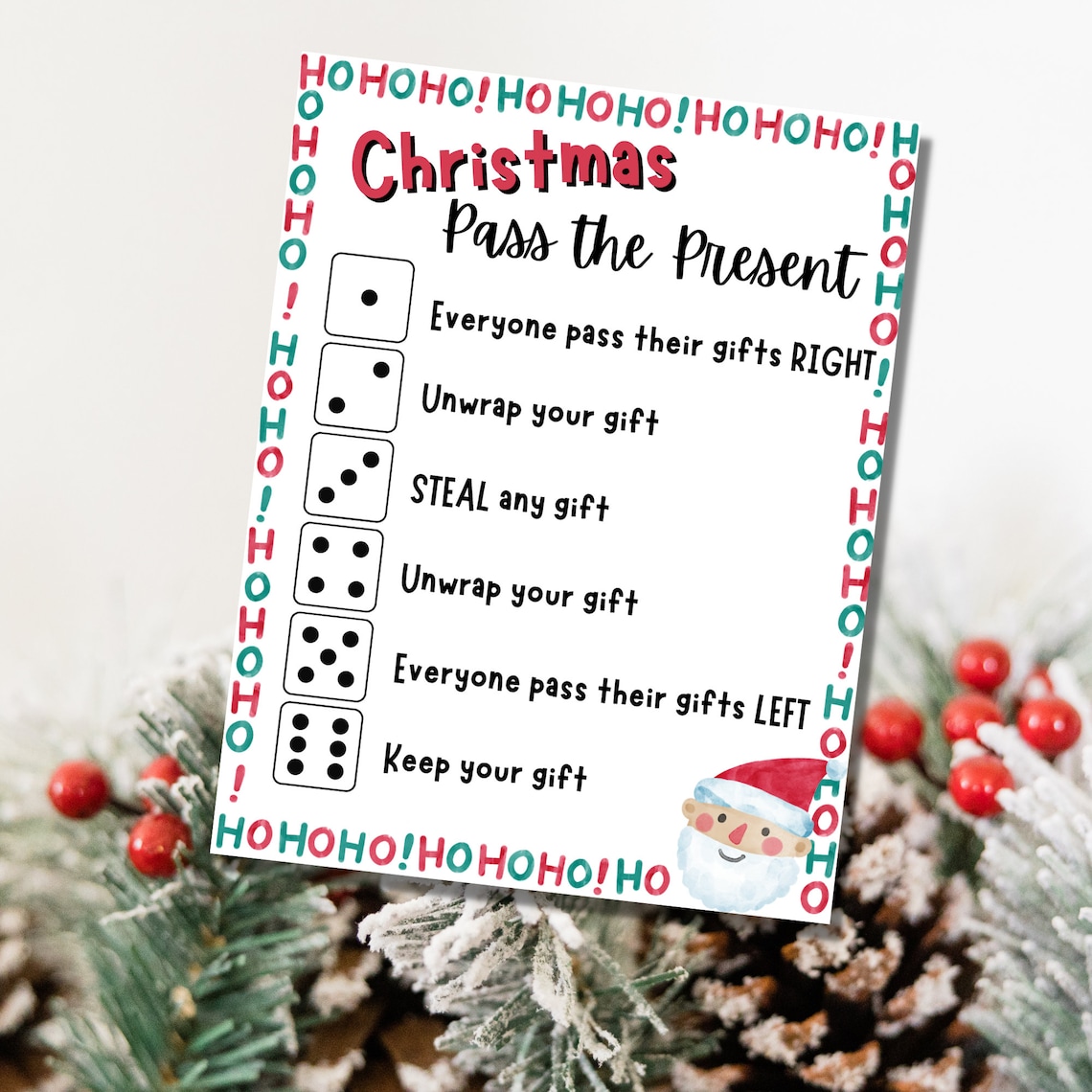 Pass the Present Christmas Games Pass the Present Dice Game Christmas ...