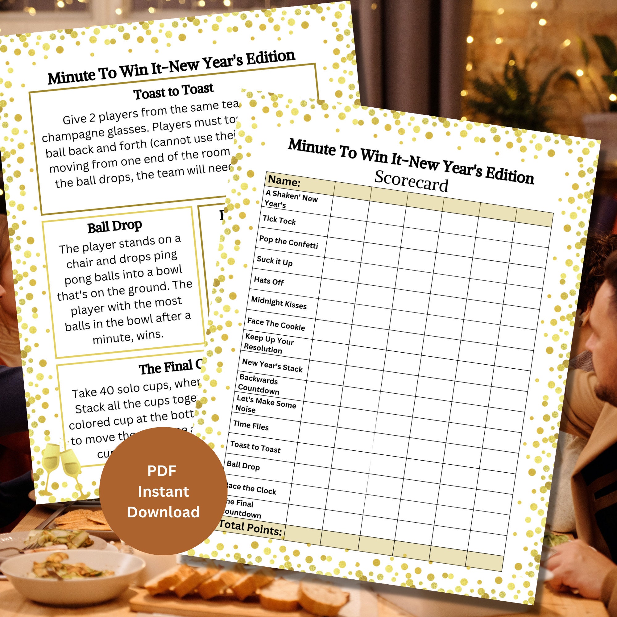 Minute to Win It Games | Minute to Win It New Year's Games | New Year's ...