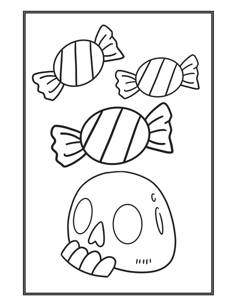 Halloween Coloring Pages | Printable | Easy | 8.5x11" | Halloween ...