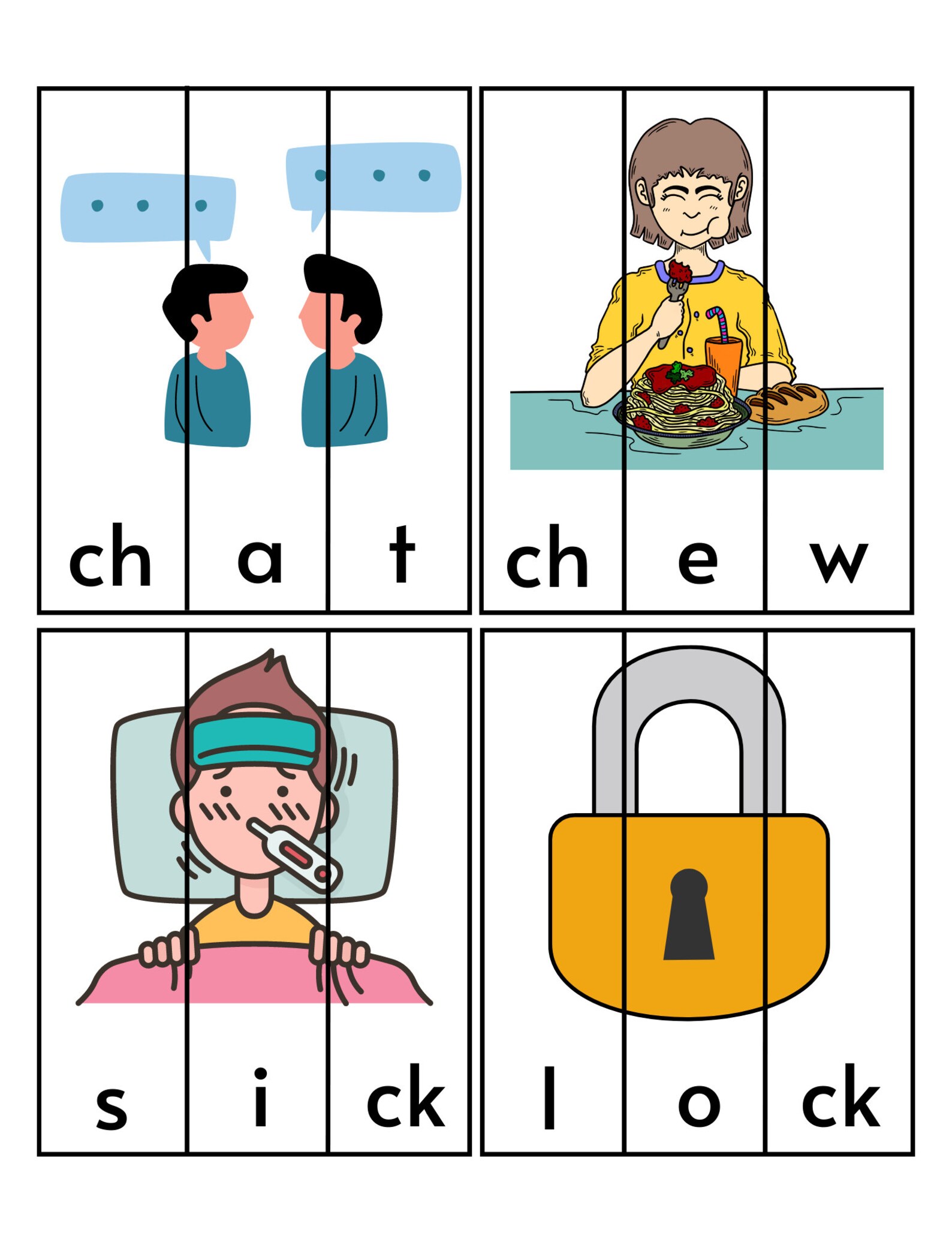 Phonics Puzzles Digraphs CVC Words Phonics Games Phonics Activities CVC ...