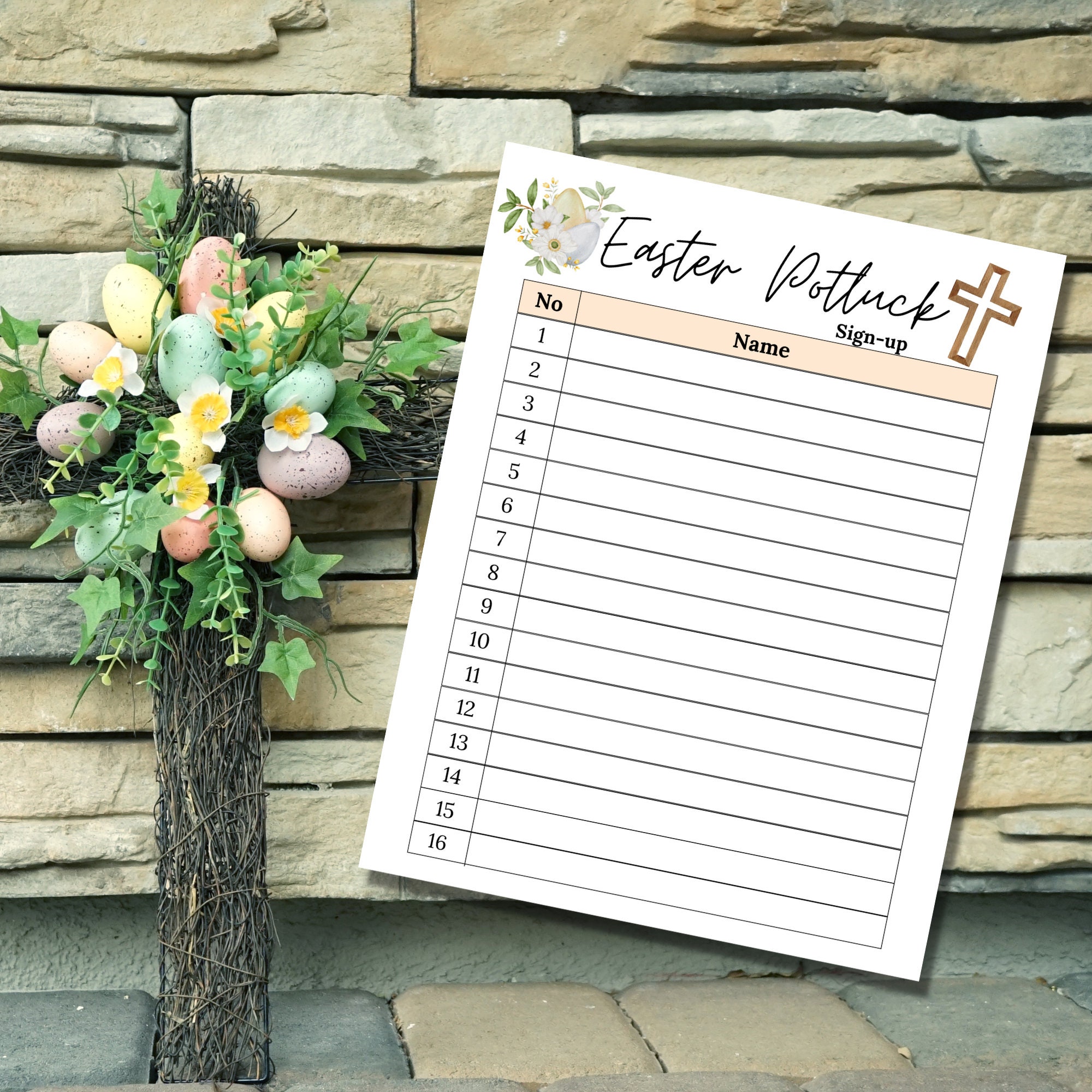 Potluck Sign up Sheet Easter Potluck Sign up Sheet Easter - Etsy Canada