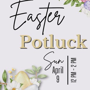 Easter Potluck Invite Template | Editable Potluck Invitation | Potluck ...