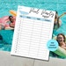 Potluck Sign up Sheet Pool Party Potluck Sign up Sheet - Etsy