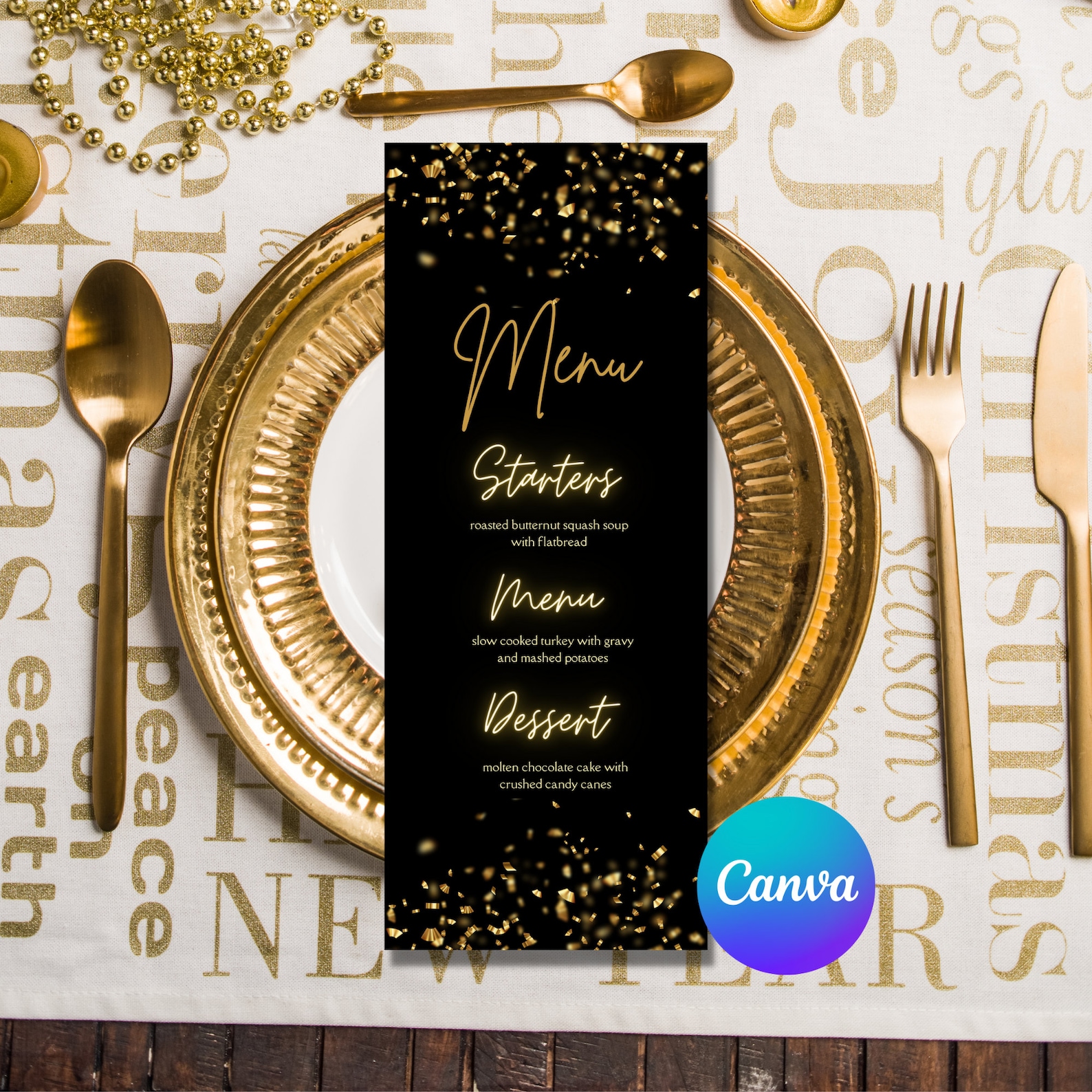 New Year's Eve | New Year's Eve Menu | New Year's Eve Menu Template ...