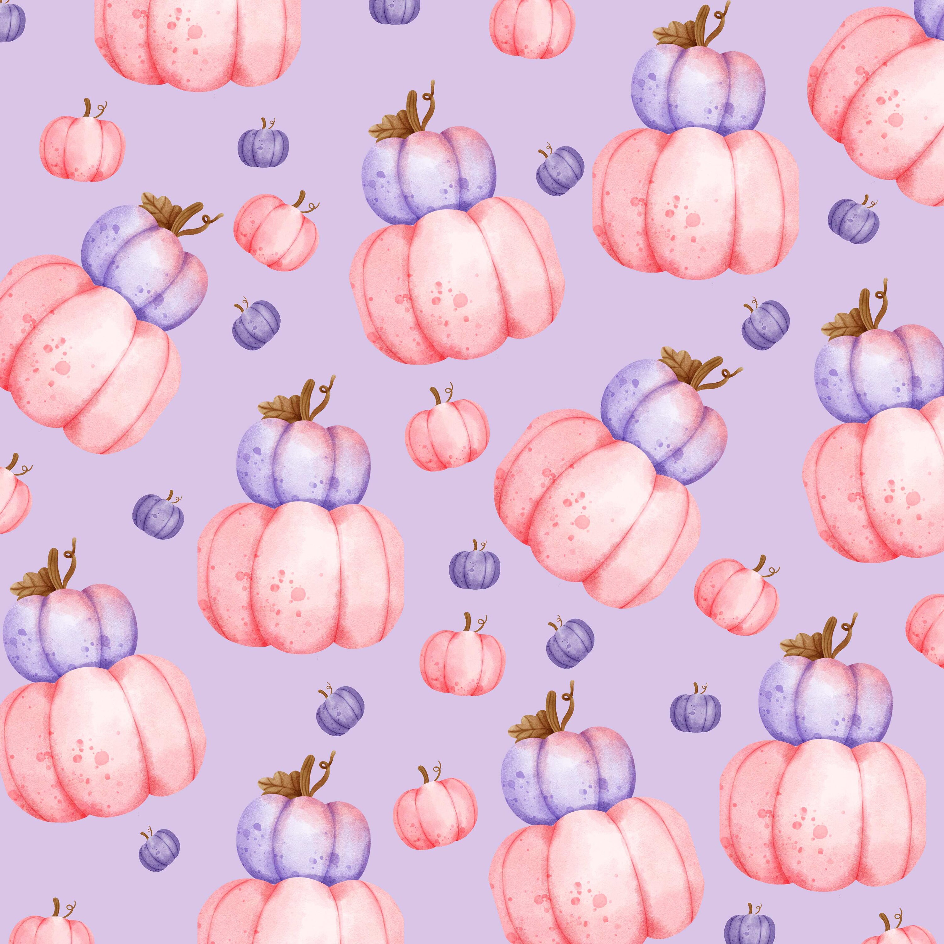 Halloween Digital Paper | Pastel Pink & Purple Scrapbook Papers ...