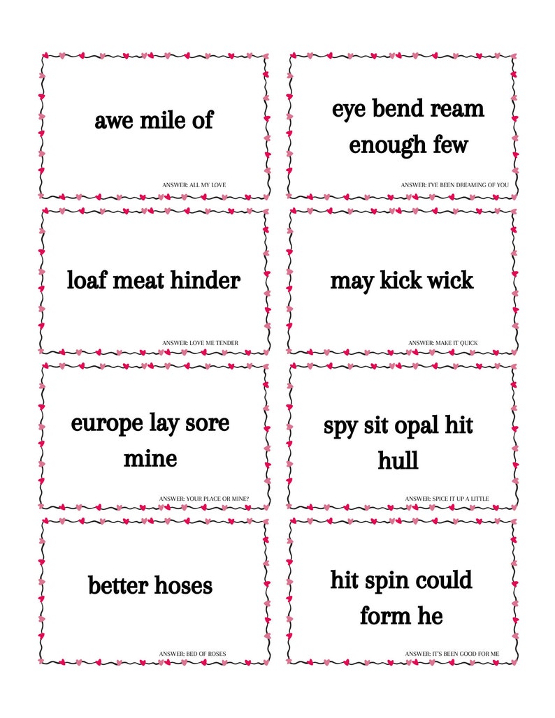Mad Gab Valentine's Day Game | Valentine's Day Games | Valentine's Day ...