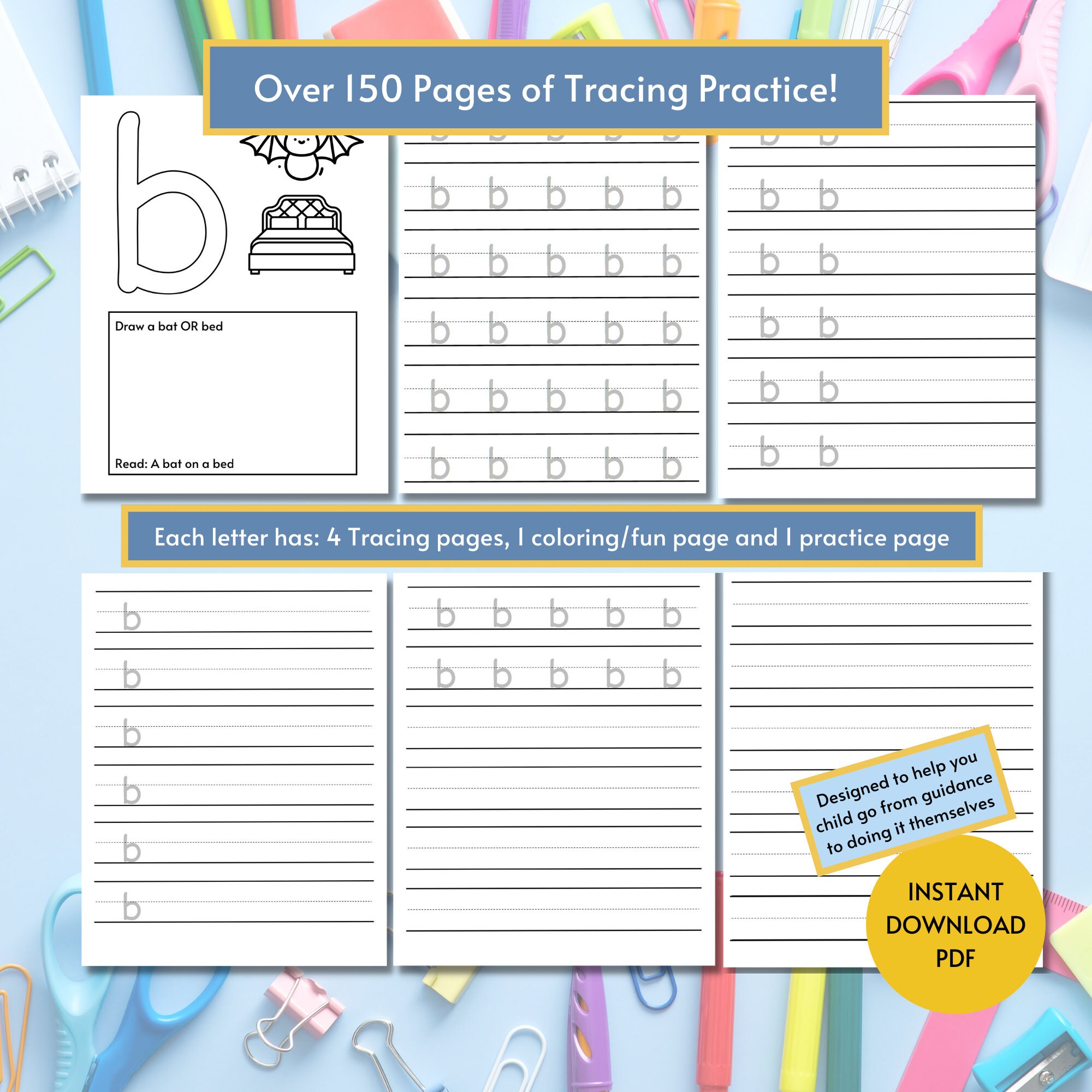 Letter Tracing Worksheet | Kindergarten Worksheet Lowercase | Preschool ...