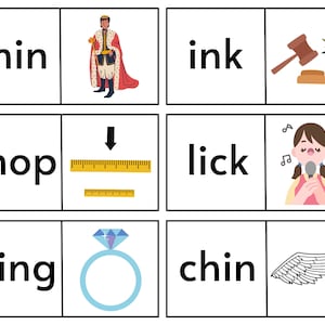 Phonics Matching Cards Game Digraphs| CVC Words| Phonics Games |phonics ...