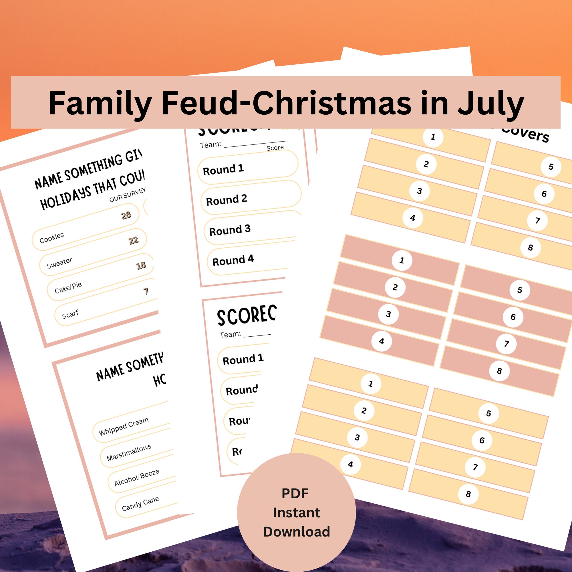 Christmas in July Family Feud Games | Family Feud Christmas Games ...