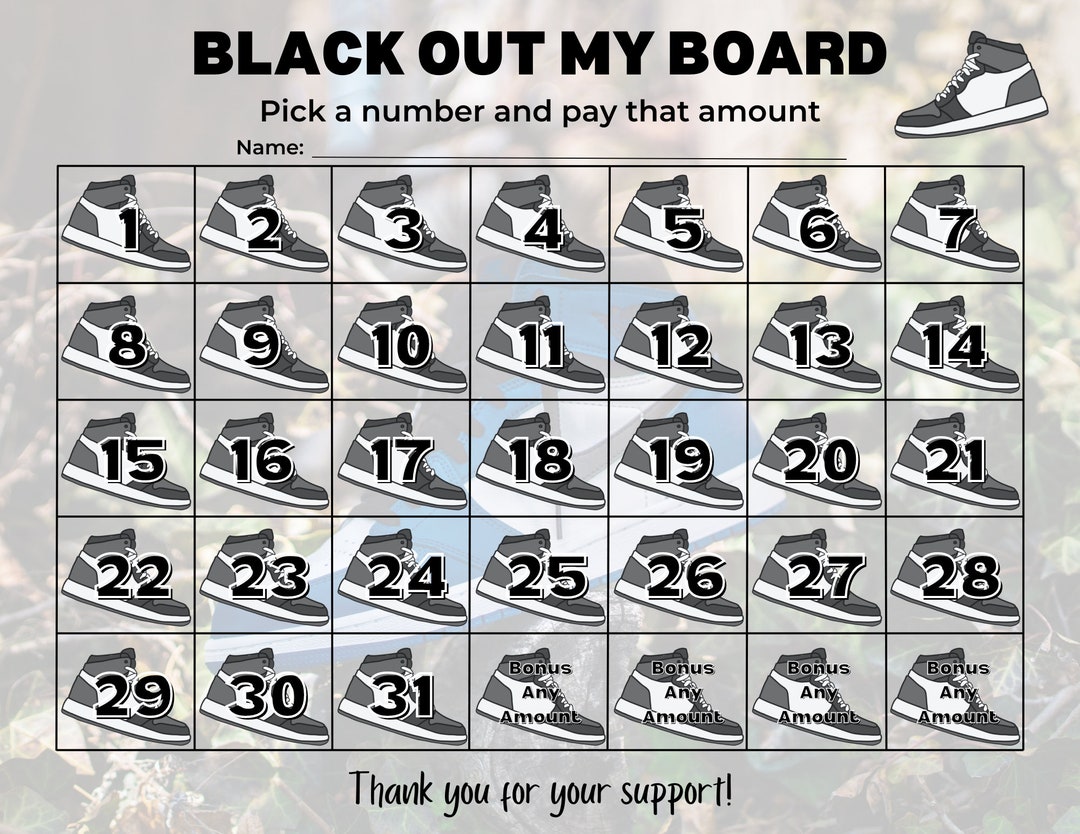 Sneaker Ball Fundraiser Calendar |pick a Date Fundraiser | Sport ...