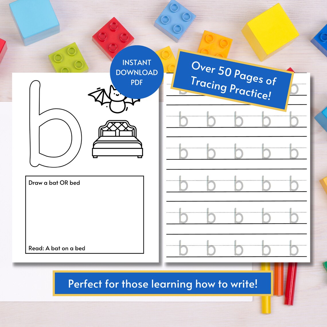 Easy ABC Tracing Sheets Letter Tracing ABC Lowercase - Etsy