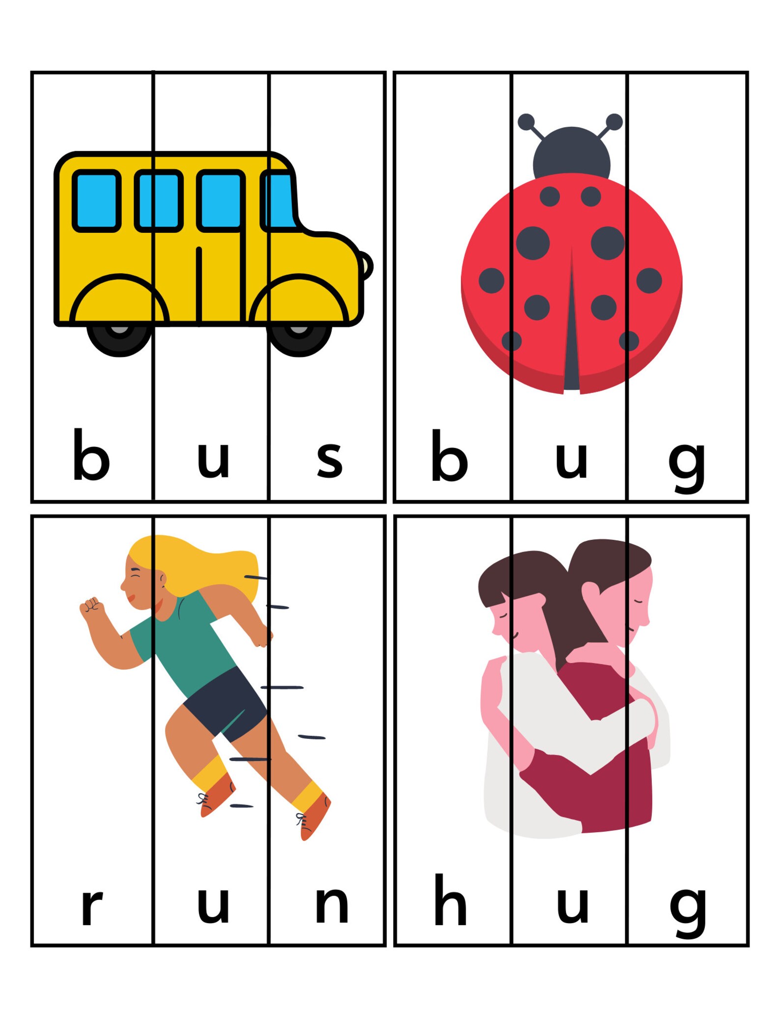 Phonics Puzzles Vowels CVC Words Phonics Games Phonics Activities CVC ...