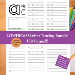 Letter Tracing Worksheet | Kindergarten Worksheet Lowercase | Preschool ...