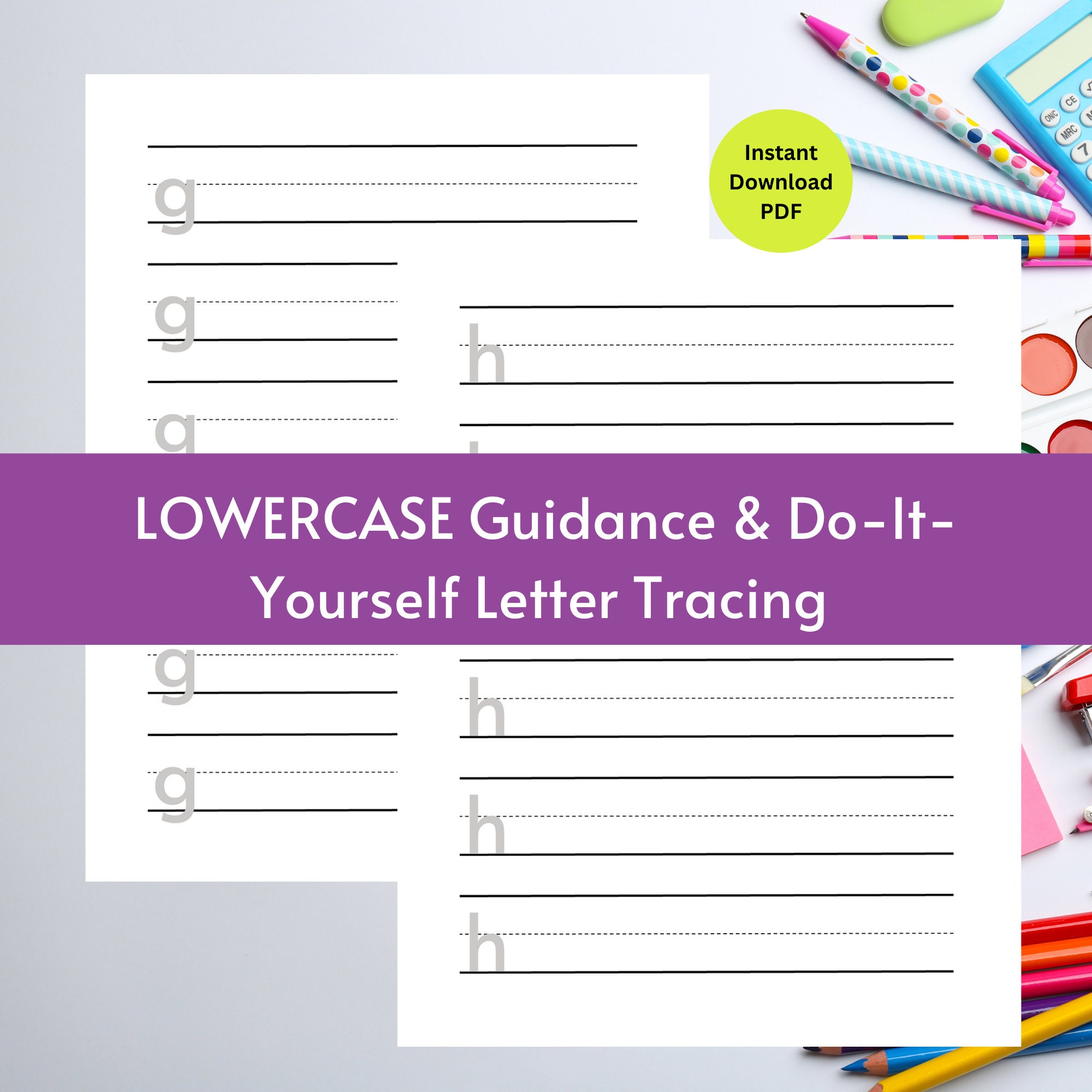 Letter Tracing Worksheet | Kindergarten Worksheet Lowercase | Preschool ...