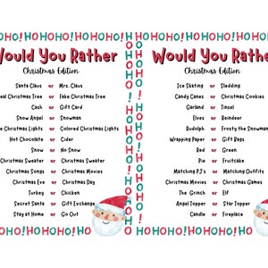 Would You Rather | Would You Rather Game | Christmas Games | Family ...