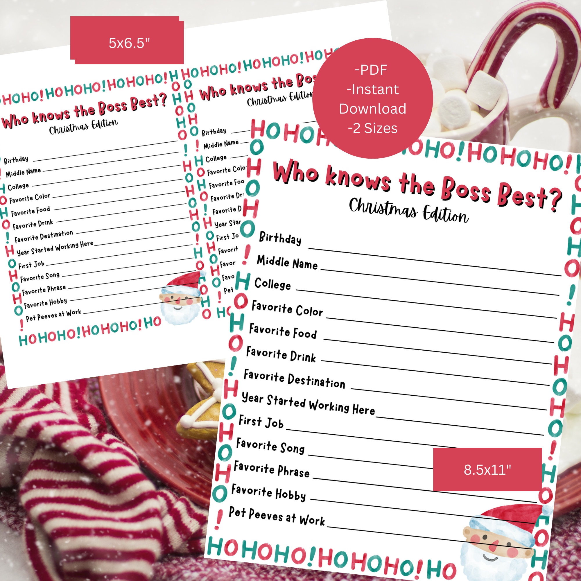 Who Knows the Boss Best Game | Christmas Games | Christmas Work Games ...