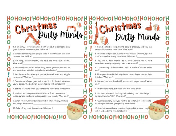Dirty Christmas Games Dirty Santa Invites, Rules, And Game Cards (PDF)