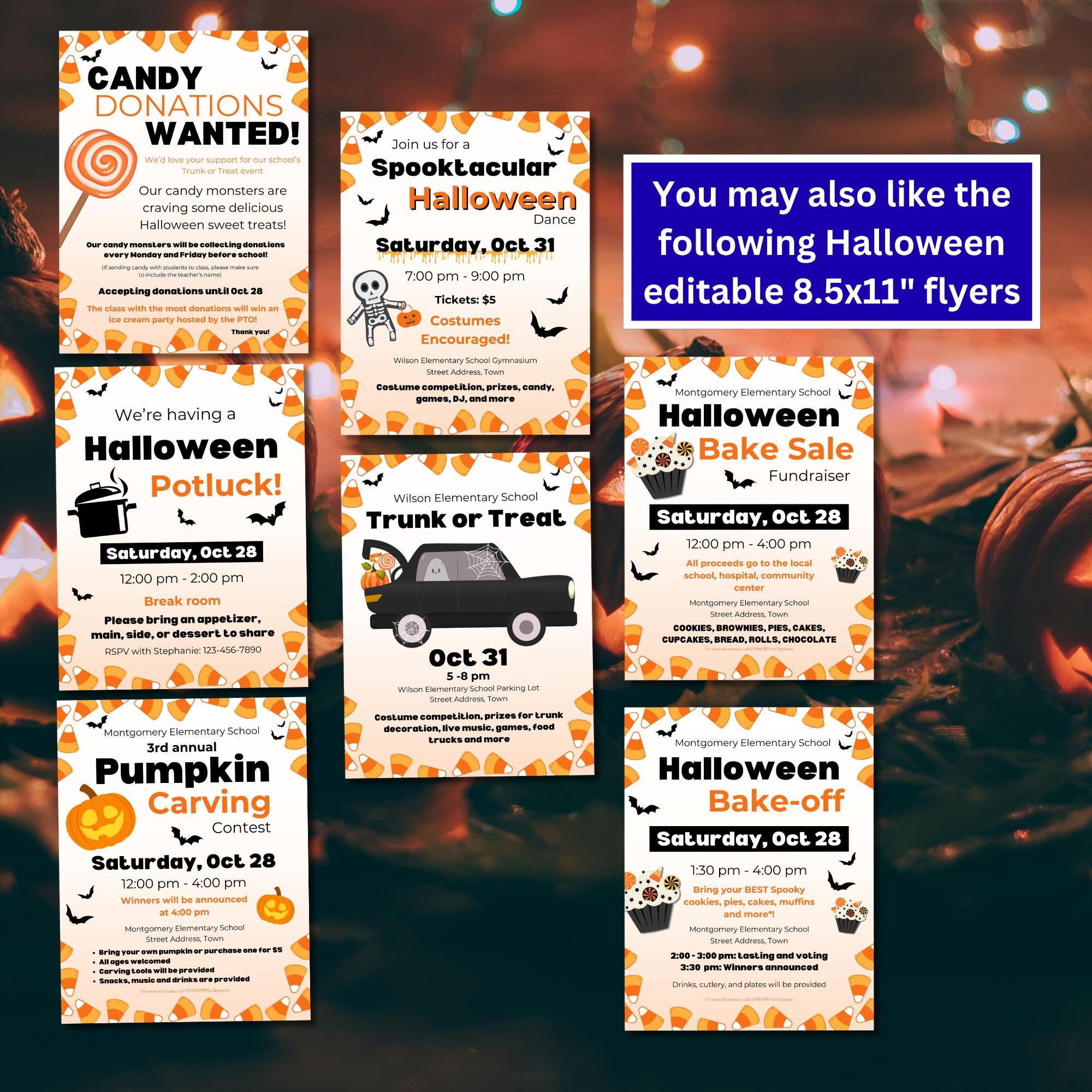 Halloween Number Cards Printable | Baking Competition | Pumpkin Carving ...