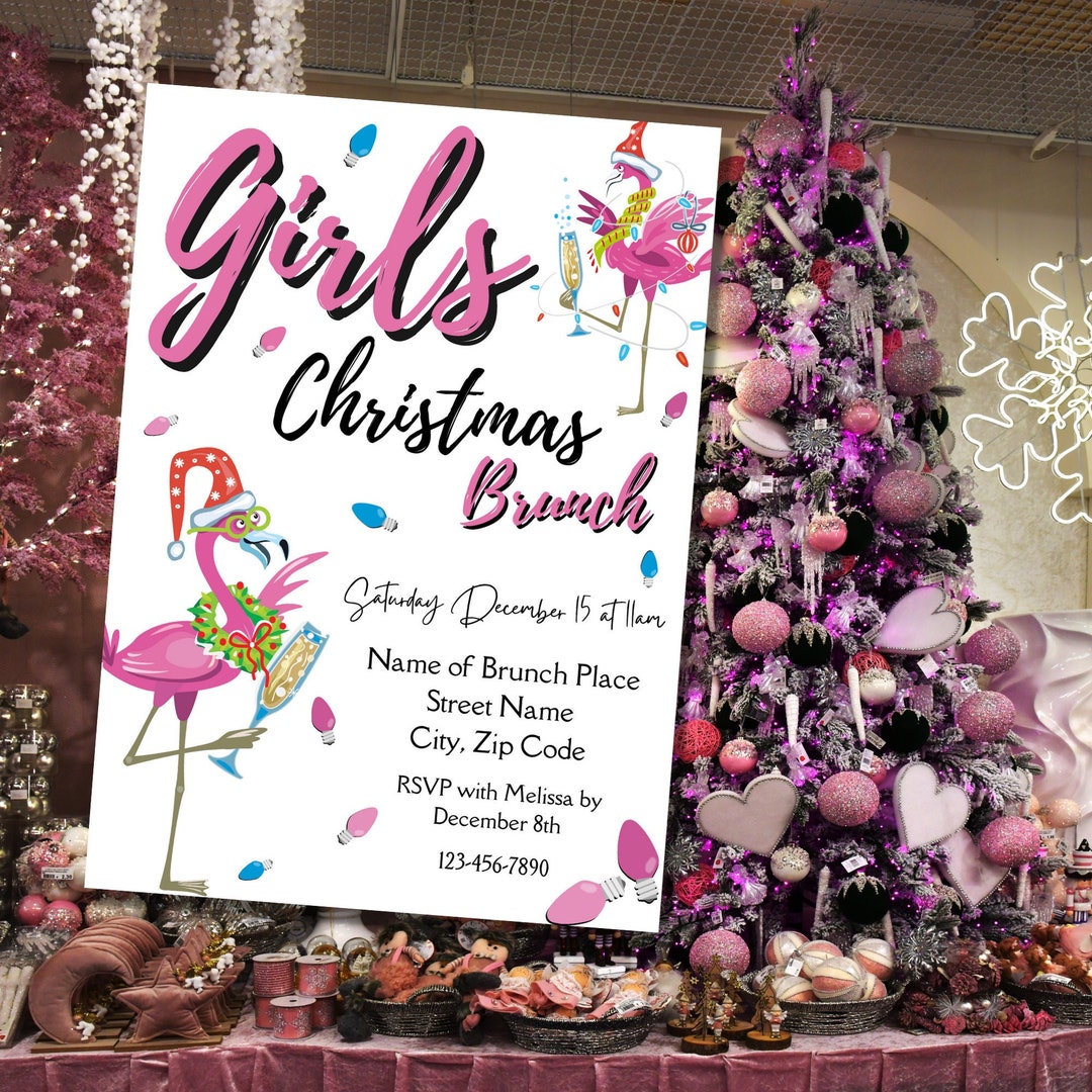 Christmas Brunch Template | Girls Christmas Brunch Invite | Christmas ...
