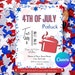4th of July Potluck Invitation Template | July 4th Potluck Invite ...