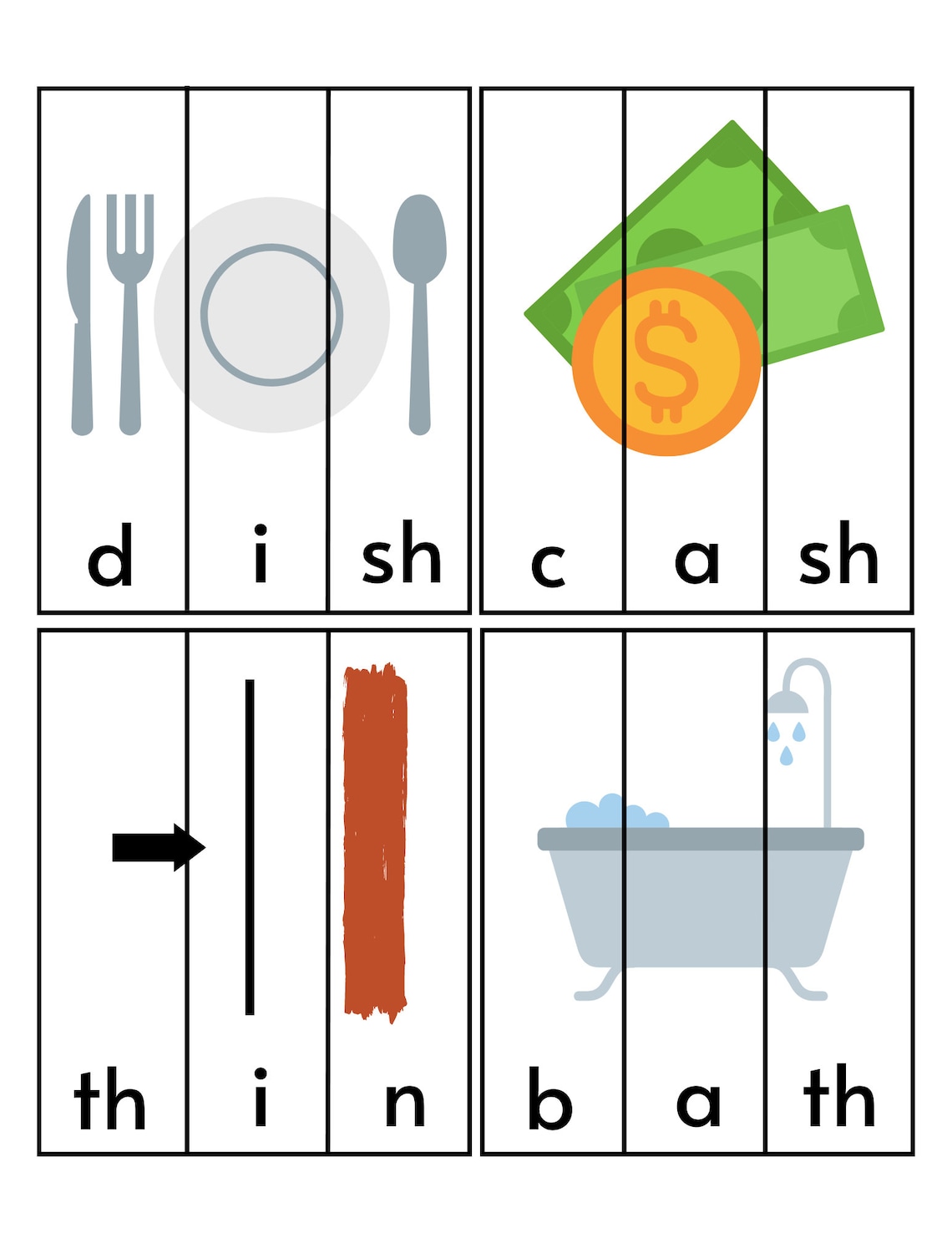 Phonics Puzzles Digraphs CVC Words Phonics Games Phonics - Etsy