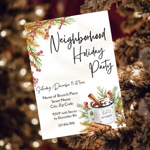 Neighborhood Holiday Party Invite Template Neighborhood Holiday Party ...
