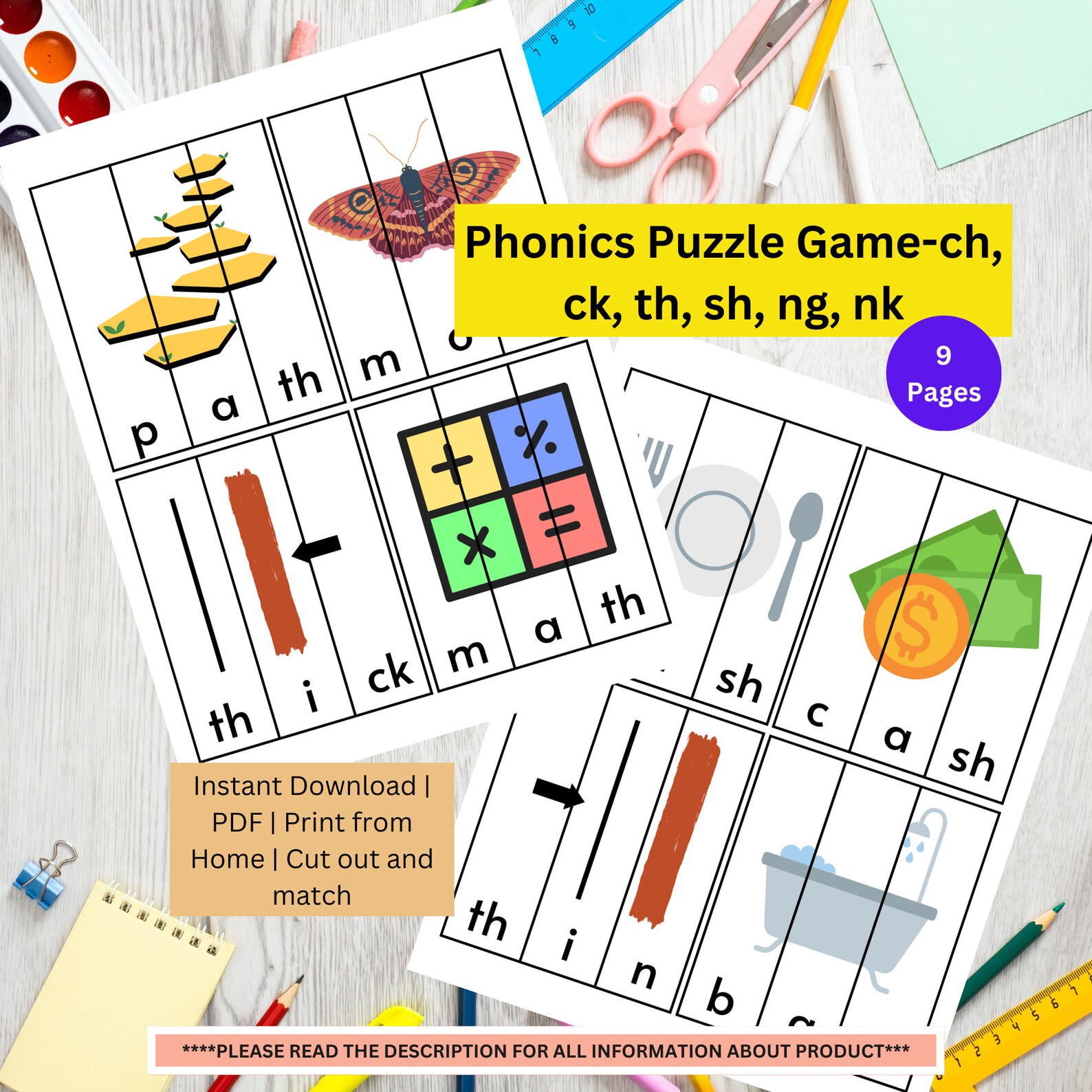 Phonics Puzzles Digraphs | CVC Words | Phonics Games | Phonics ...