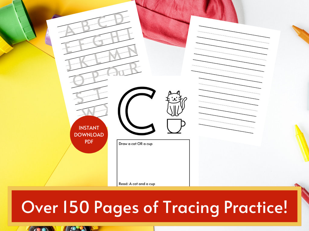 Letter Tracing Worksheet Bundle Kindergarten Worksheets Handwriting ...