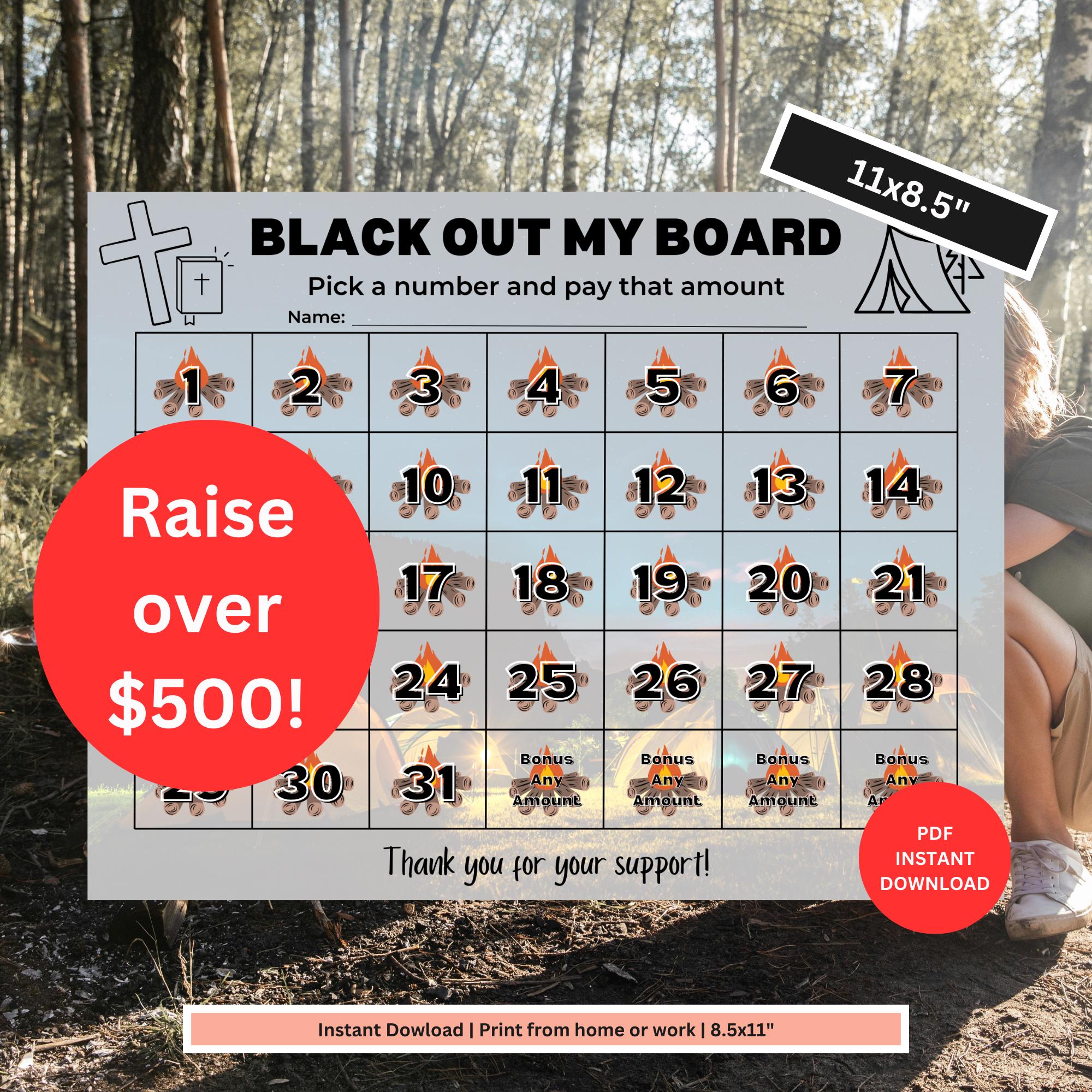 Church Camp Fundraiser Calendar | Youth Church Camp | Outdoor ...