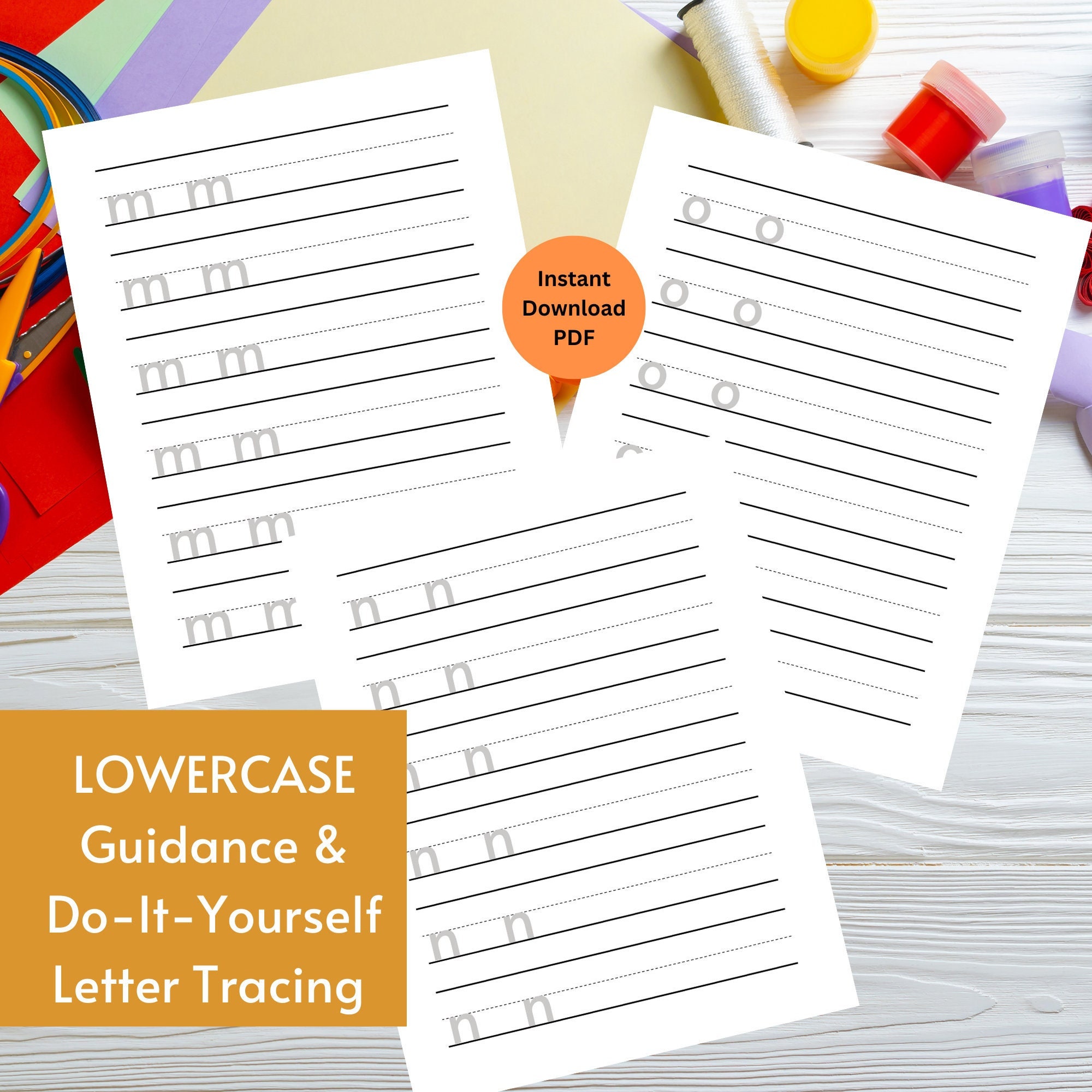 Letter Tracing Worksheet Kindergarten Worksheet Lowercase - Etsy