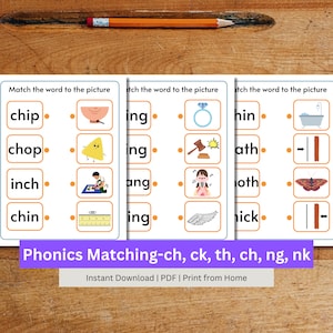 Phonics Worksheets Digraphs | CVC Words | Phonics Games | Phonics ...