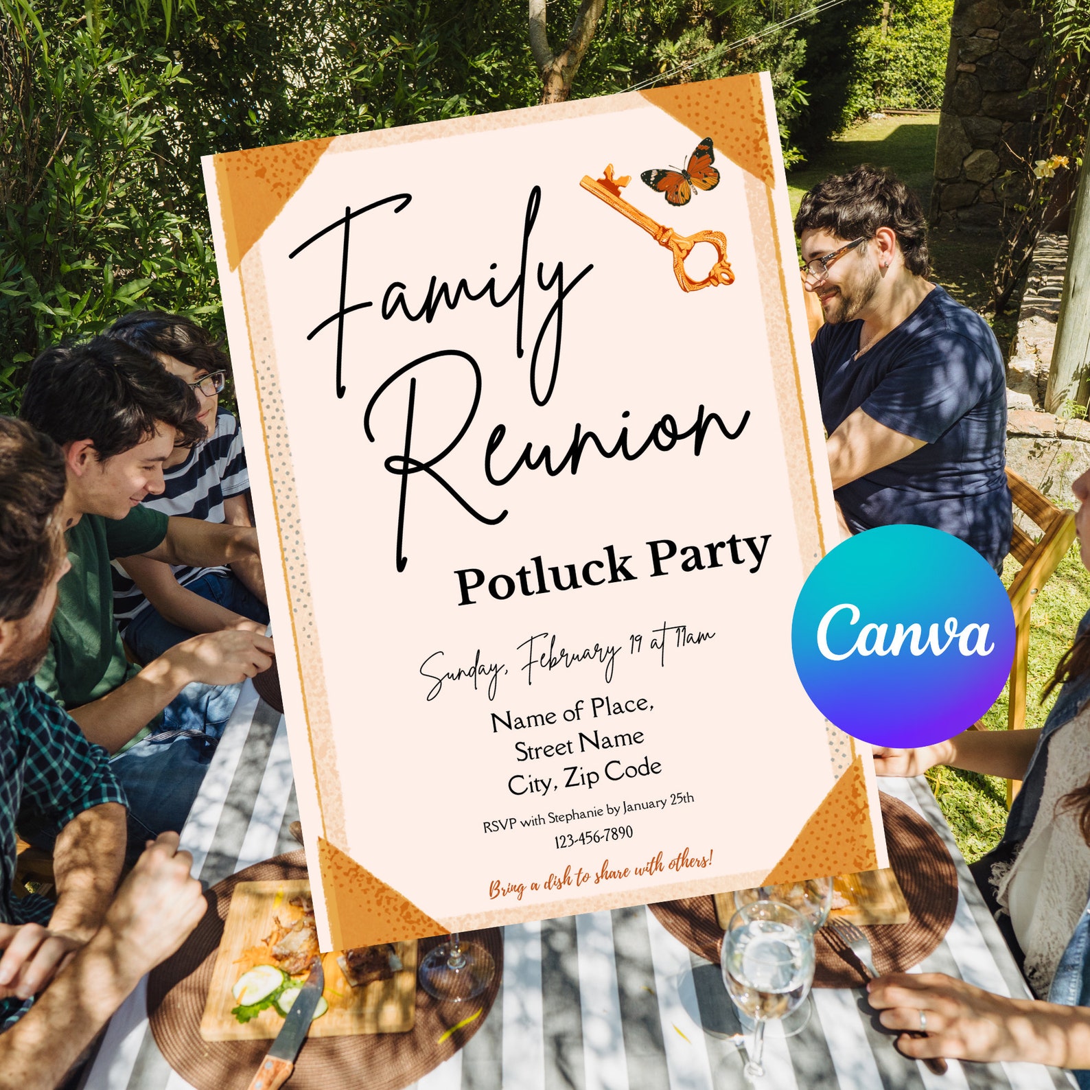 Family Potluck Invitation Template | Family Party Potluck Invite ...