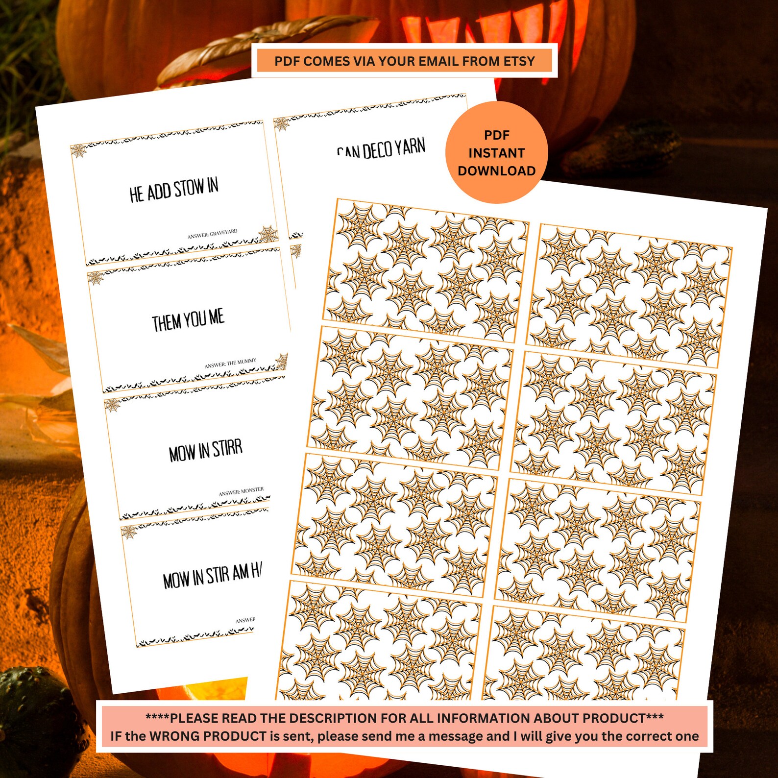 Mad Gab Halloween Game | Halloween Games | High School Elementary Games ...