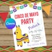 Cinco De Mayo Potluck Invitation Template | Cinco De Mayo Party Potluck ...