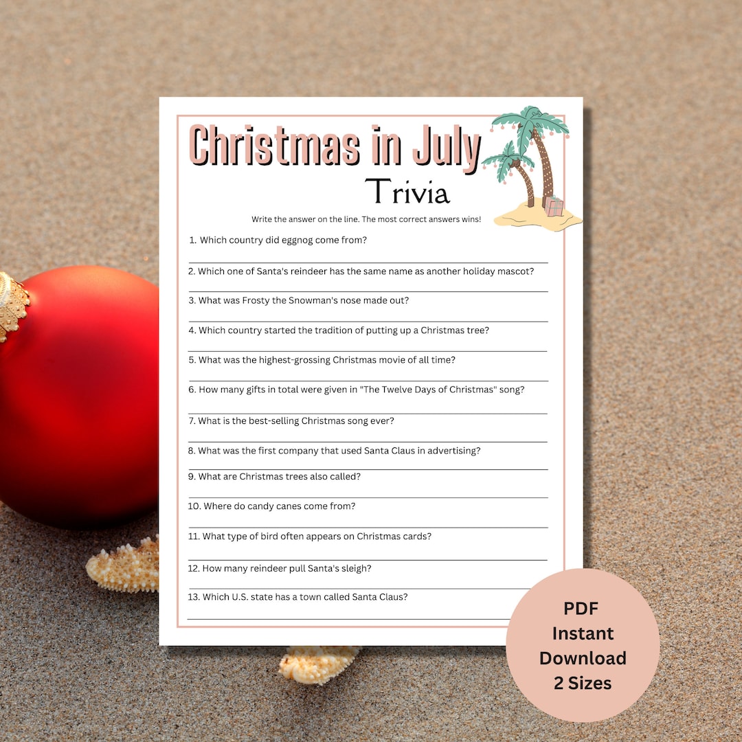 Christmas Trivia | Christmas in July Games | Family Christmas Games ...