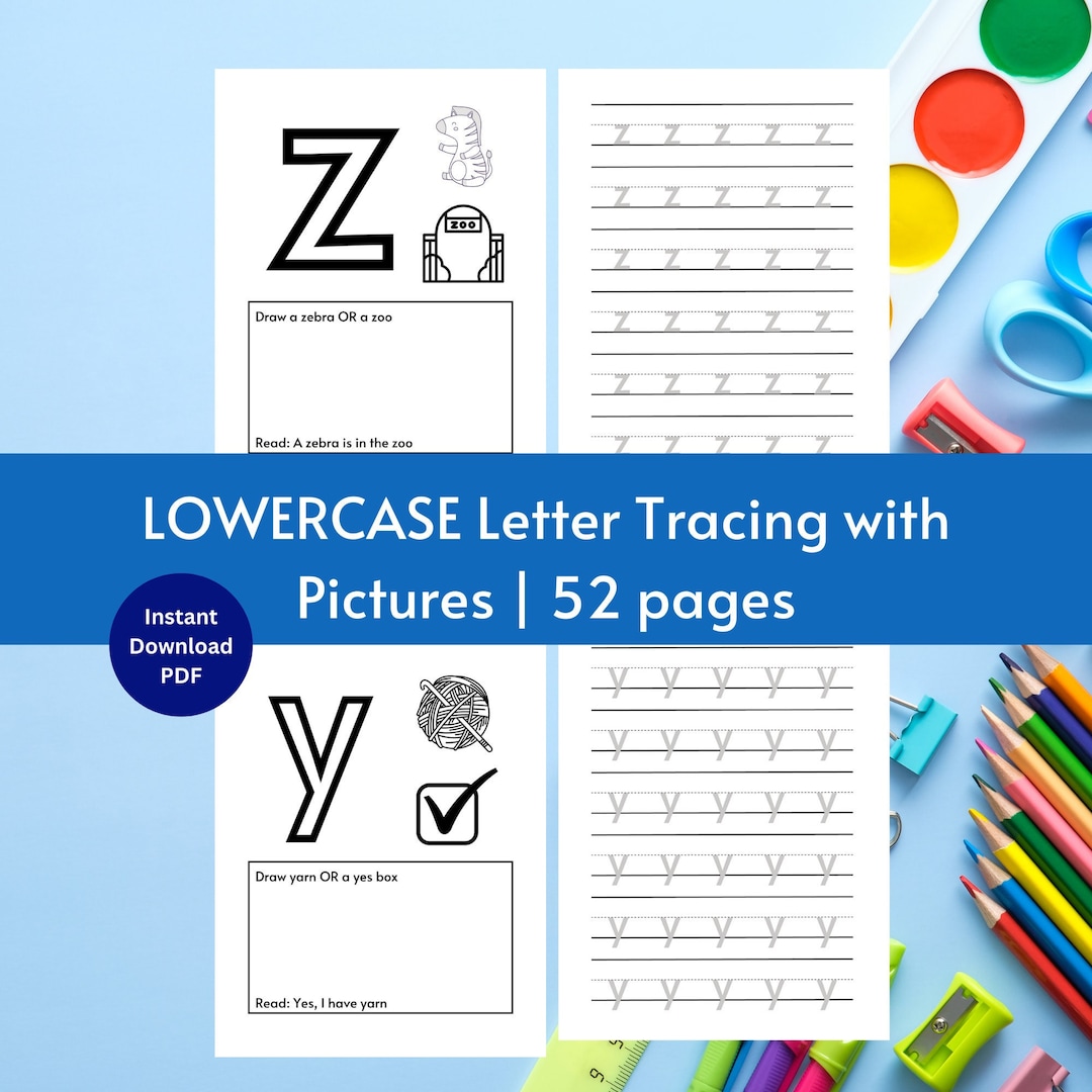 Letter Tracing Worksheet | Kindergarten Worksheet Lowercase | Preschool ...