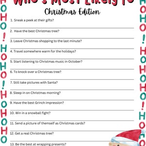 Who's Most Likely Christmas Edition | Christmas Games | Family ...