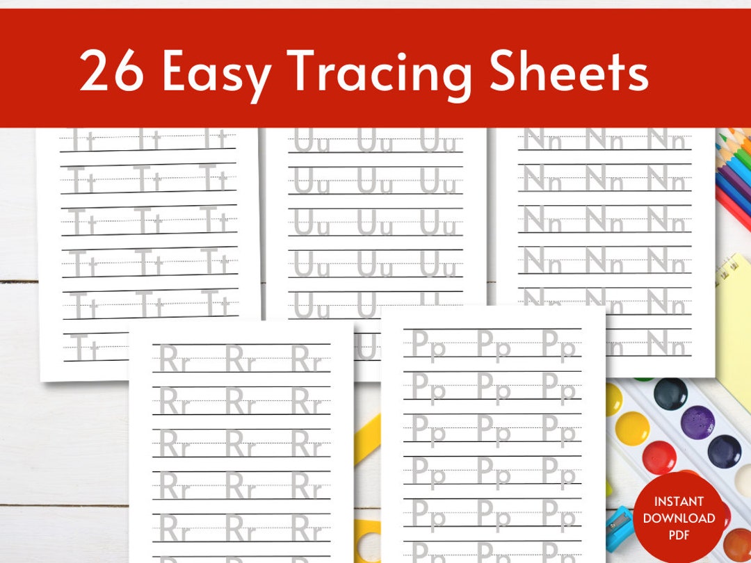 Letter Tracing Worksheet | Kindergarten Worksheet Uppercase | Preschool ...