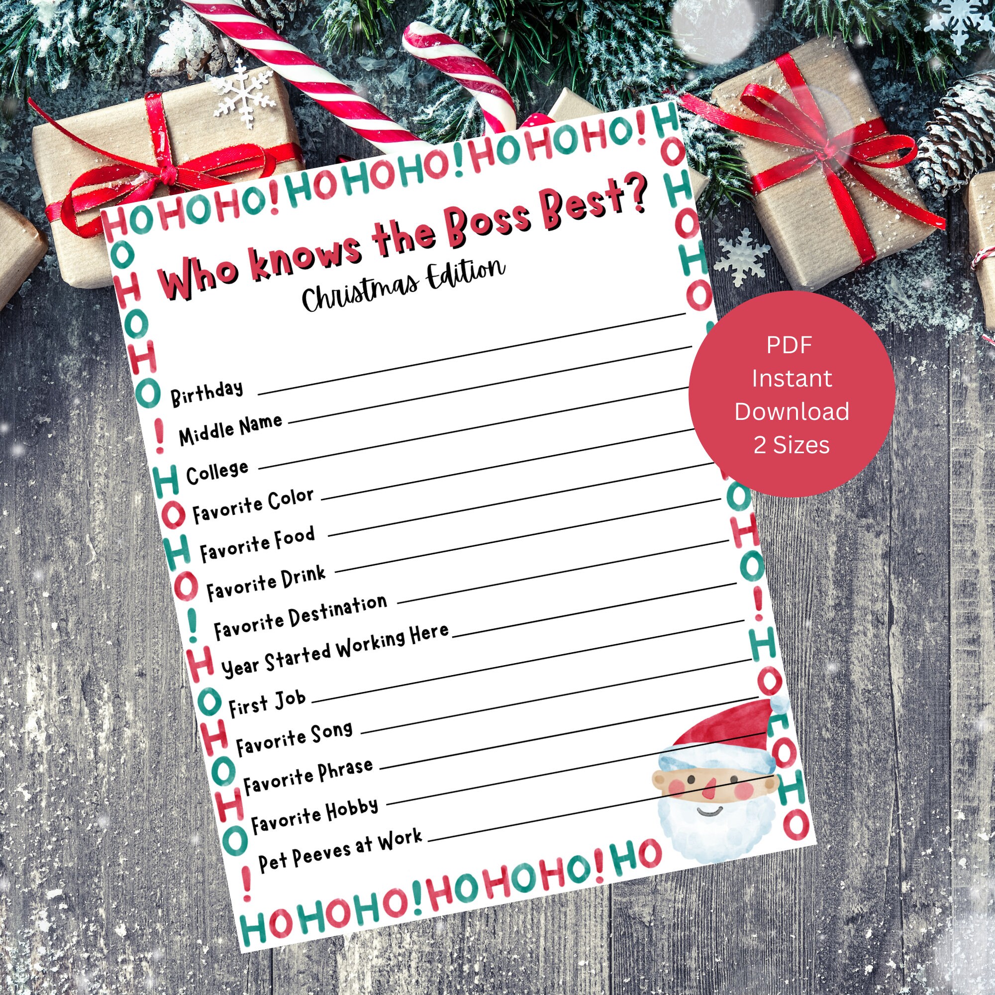 Who Knows the Boss Best Game | Christmas Games | Christmas Work Games ...