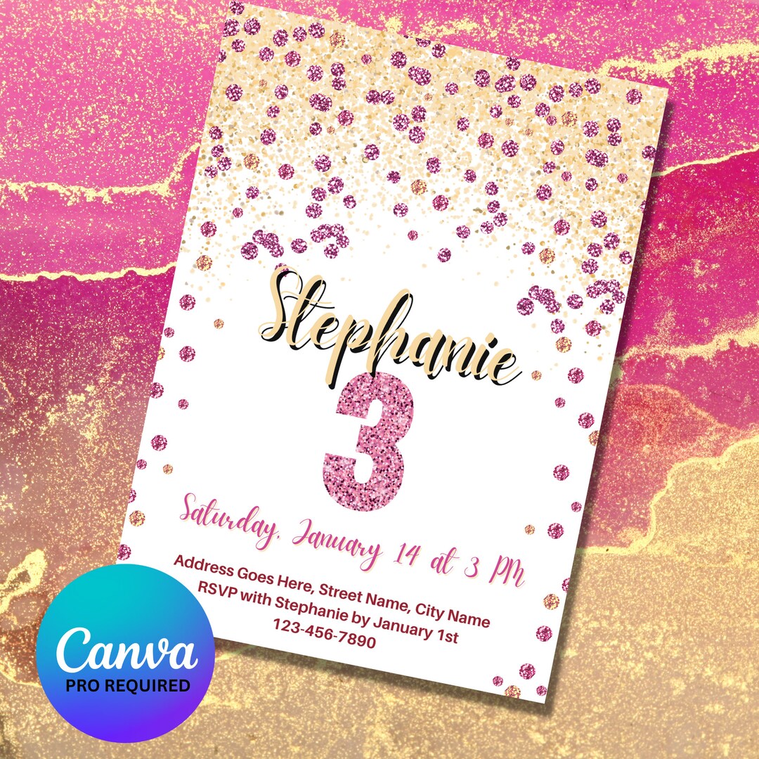 3rd Birthday | 3rd Birthday Invite | Third Birthday | Third Birthday ...