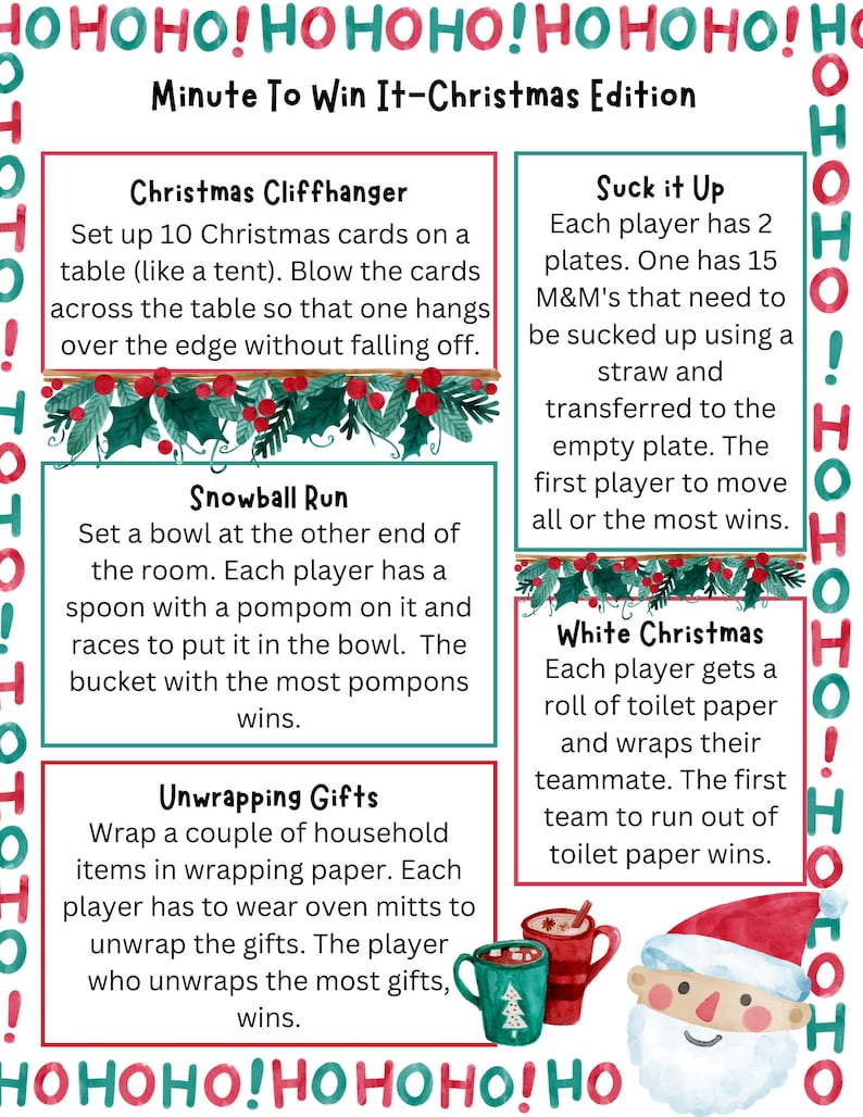Minute to Win It Games Minute to Win It Christmas Games Christmas Games ...