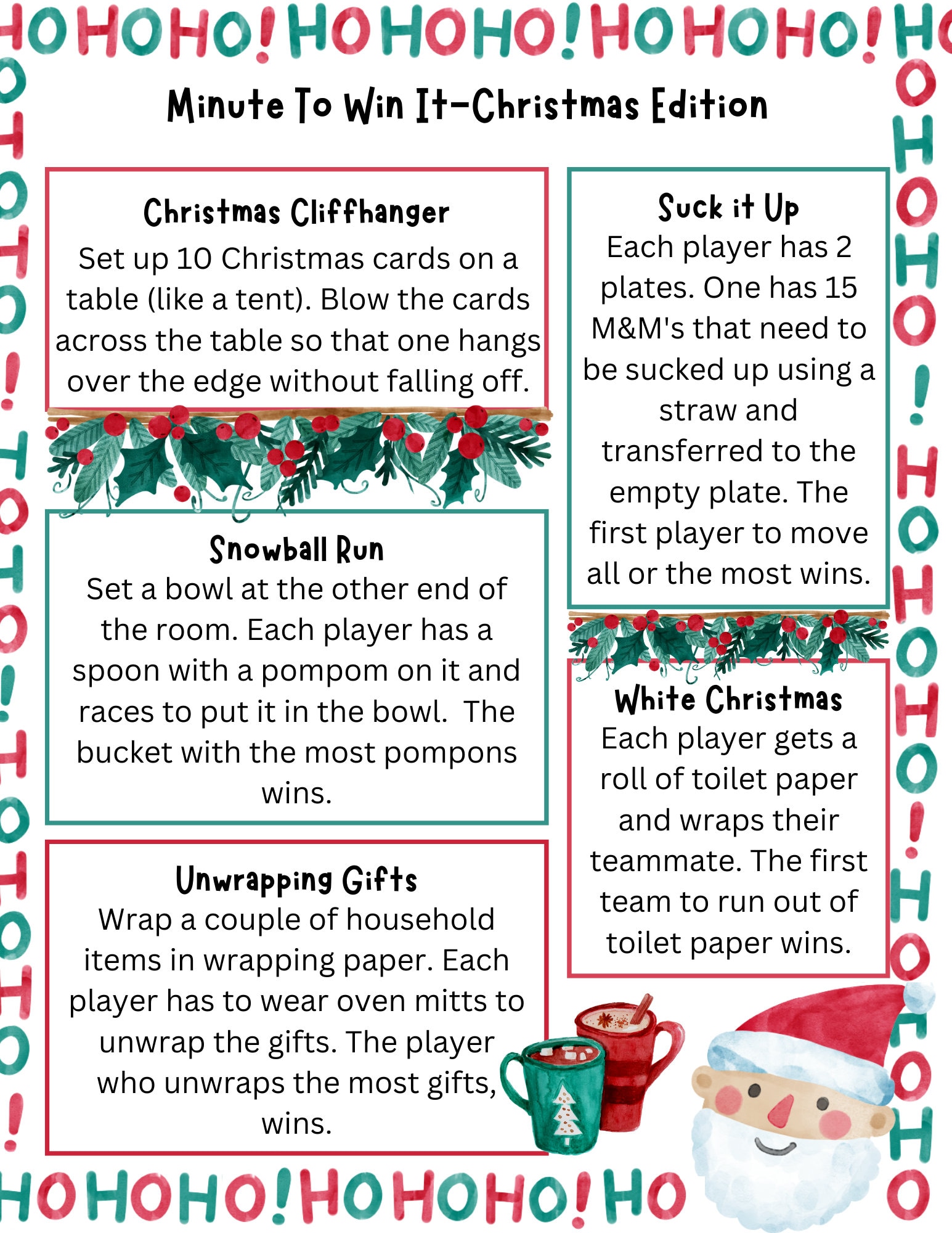 Minute to Win It Games Minute to Win It Christmas Games Christmas Games ...