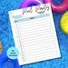 Potluck Sign up Sheet Pool Party Potluck Sign up Sheet - Etsy Canada