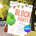 Block Party Potluck Invitation Template | Neighborhood Party Potluck ...