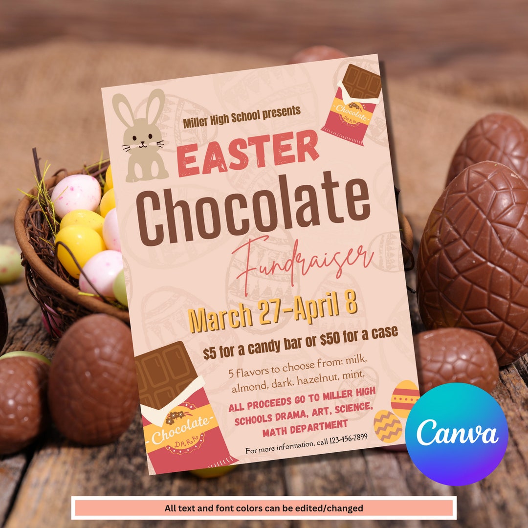 Easter Chocolate Fundraiser Flyer Template Easter Fundraiser Flyer ...