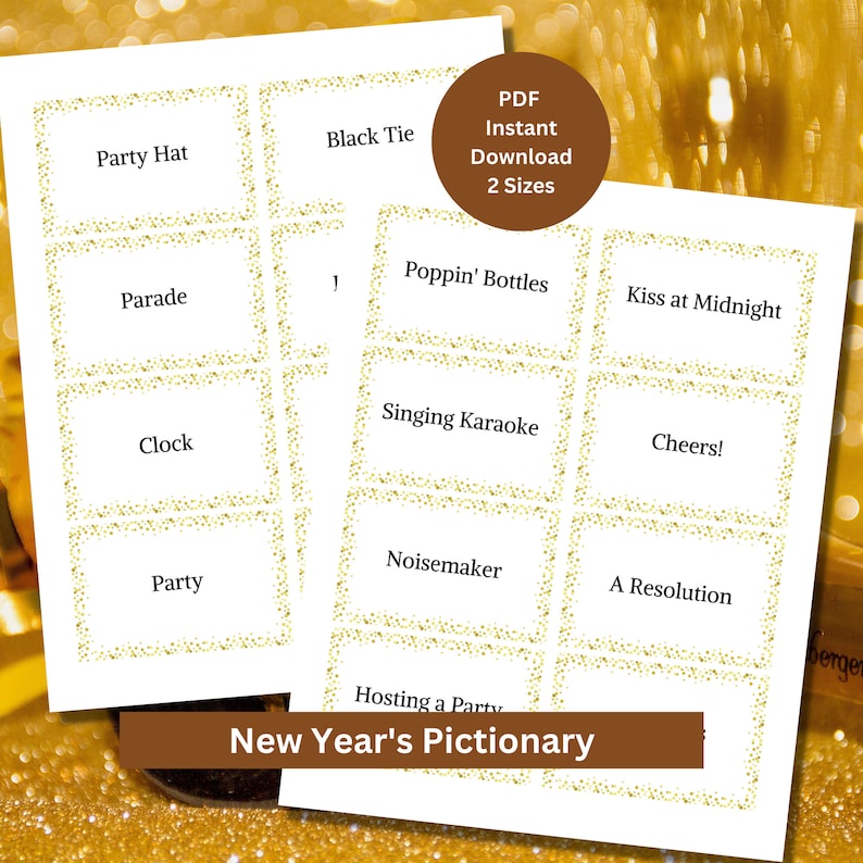 New Year's Pictionary | New Year's Games | Family New Year's Games ...
